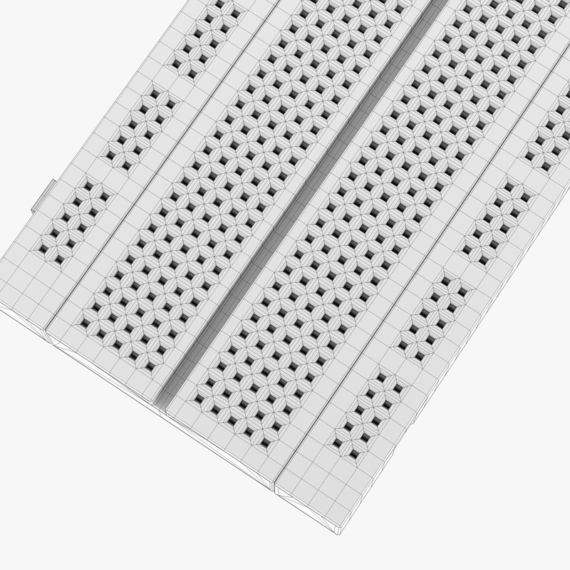 3D breadboard diy electronic - TurboSquid 1298334