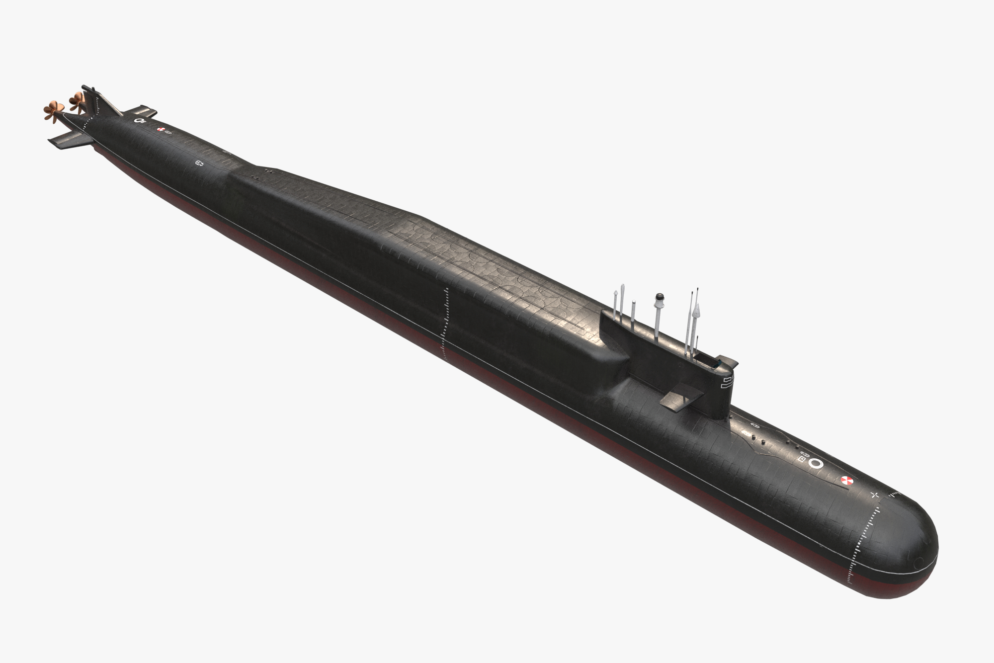 Russian submarine delta class 3D model - TurboSquid 1298554