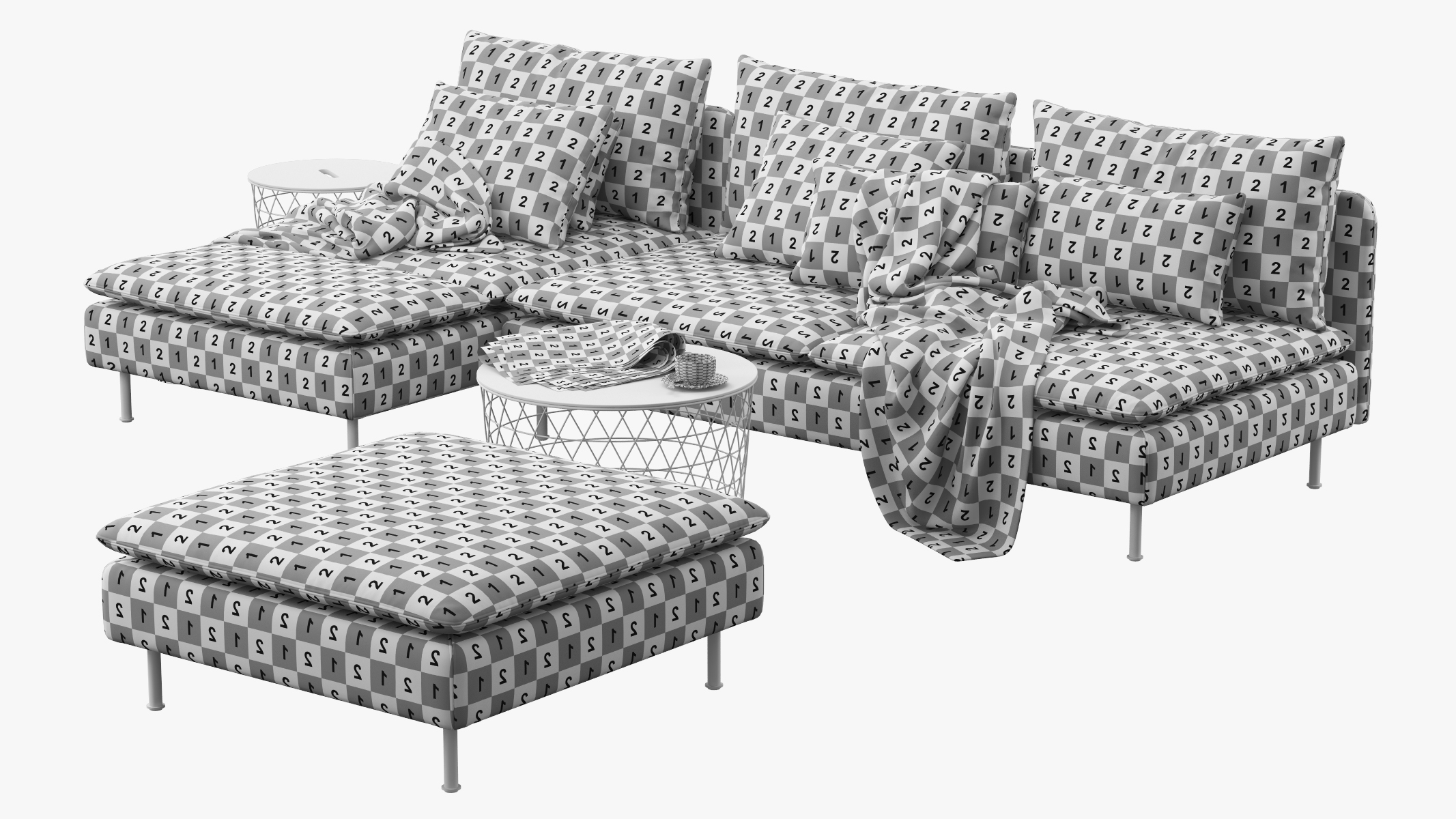 3D ikea soderhamn sofa sectionals model - TurboSquid 1298619