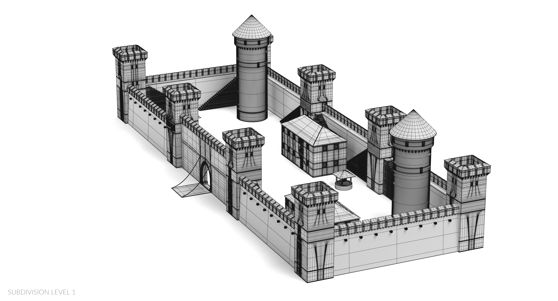modelo 3d Castillo medieval 1 - TurboSquid 1298708