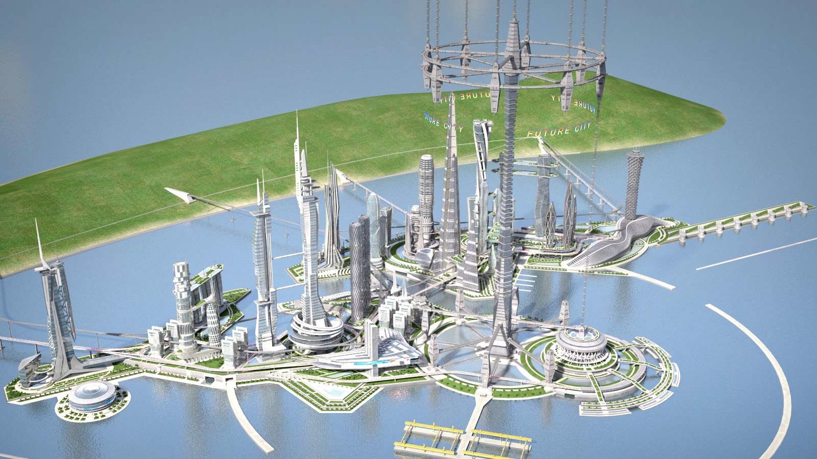 3D future city earth - TurboSquid 1299039