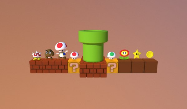super mario 3d model