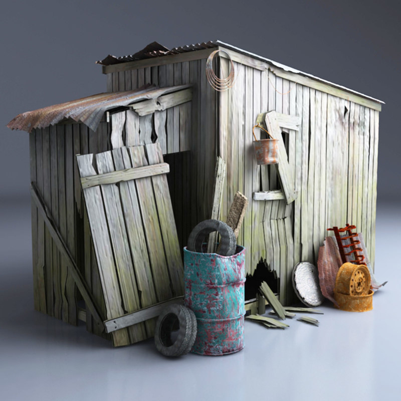 Old shack 3D model - TurboSquid 1299099