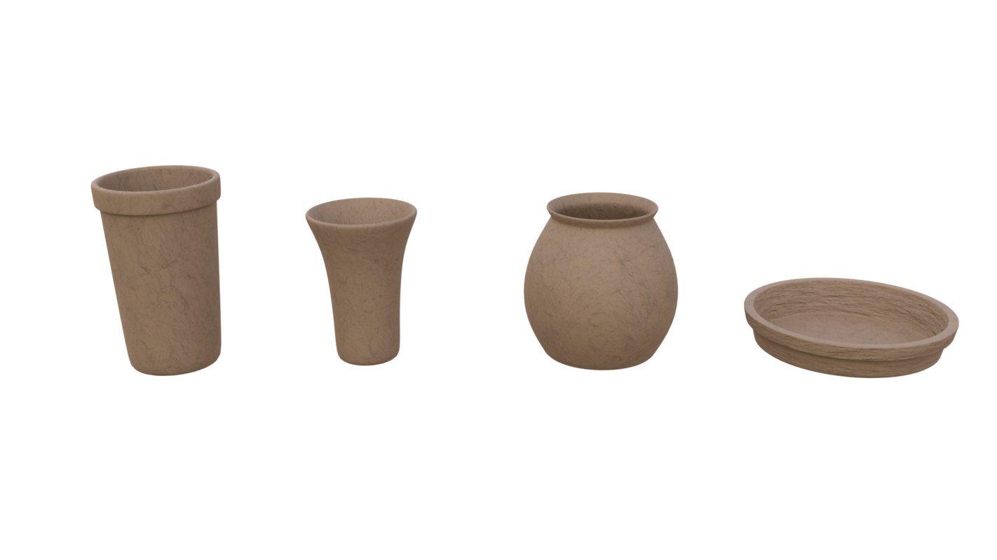 3D model clay pots - TurboSquid 1299166