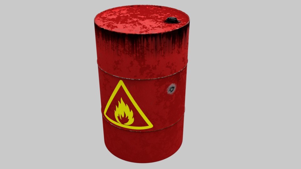 3D model explosive barrel - TurboSquid 1299302