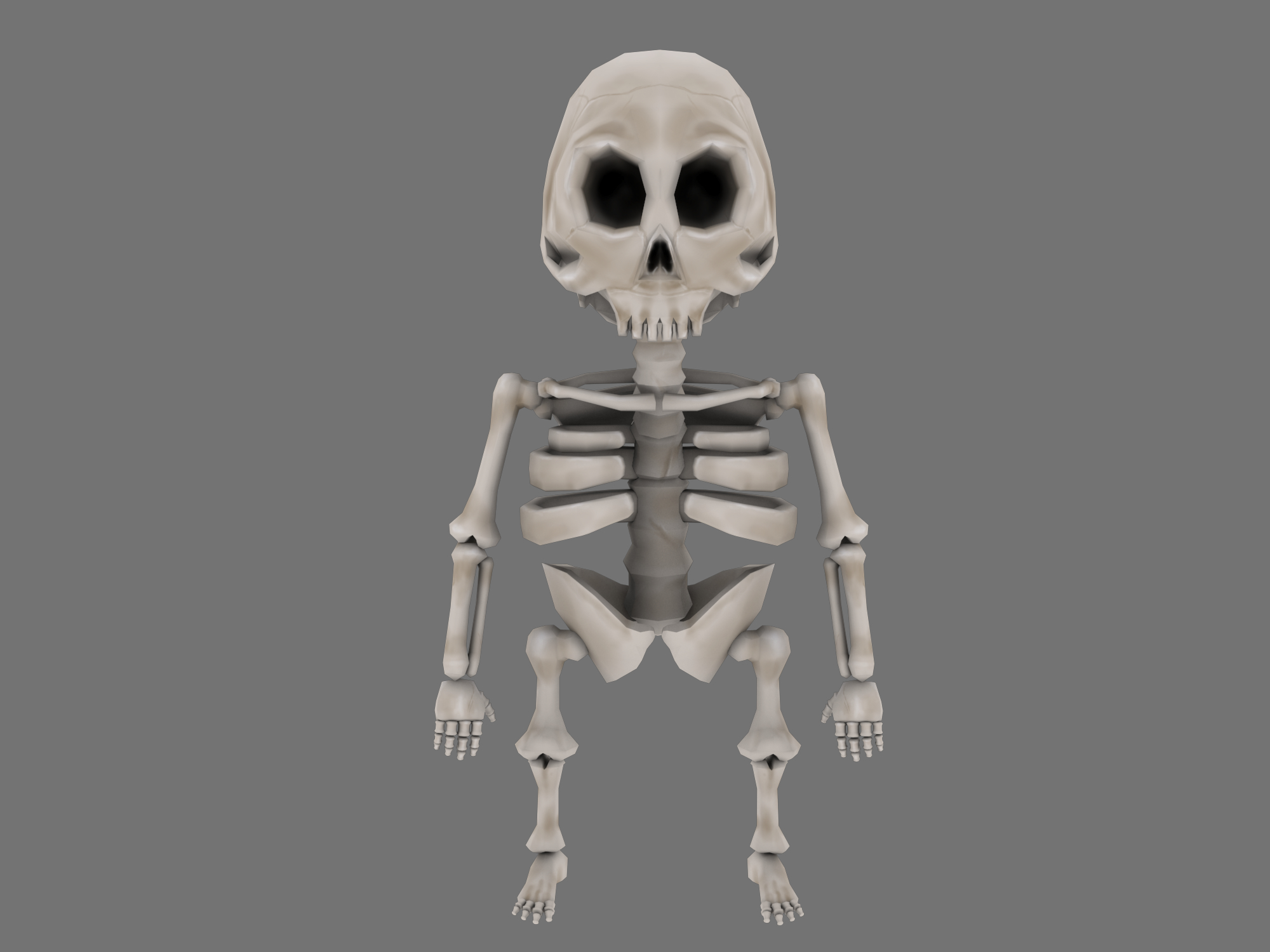 Cartoon skeleton chibi model - TurboSquid 1299397