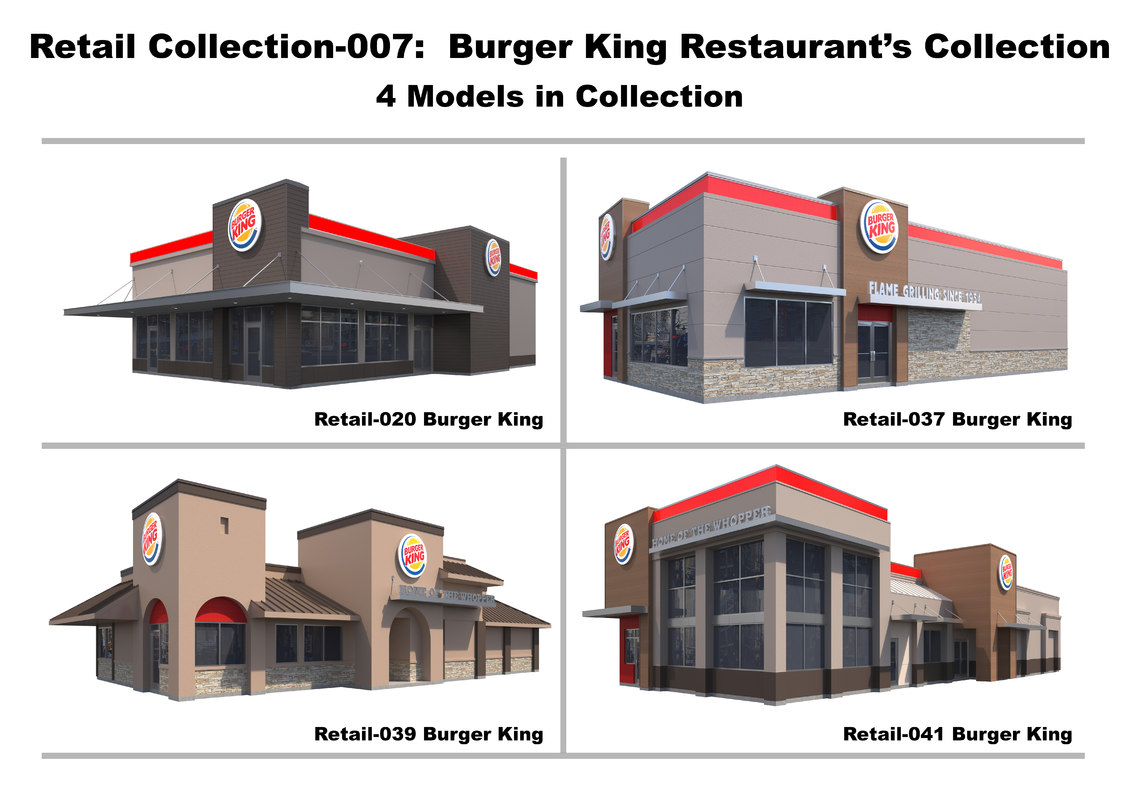 3D burger king model - TurboSquid 1299467