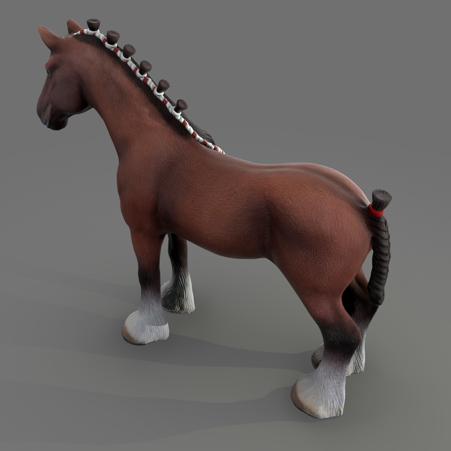 modèle 3D de Cheval Clydesdale Low Poly - TurboSquid 1299590
