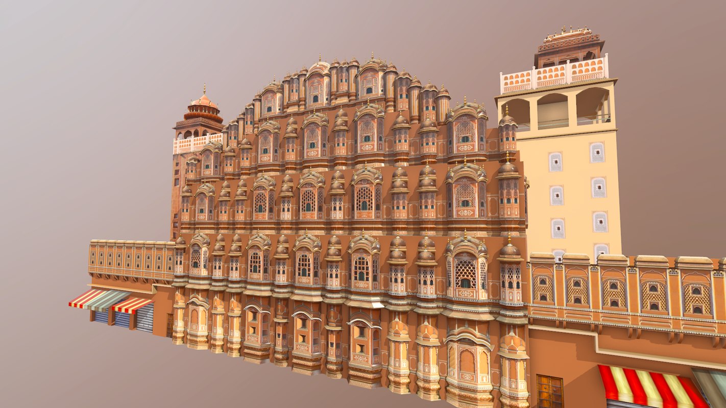 Hawa mahal model - TurboSquid 1299646