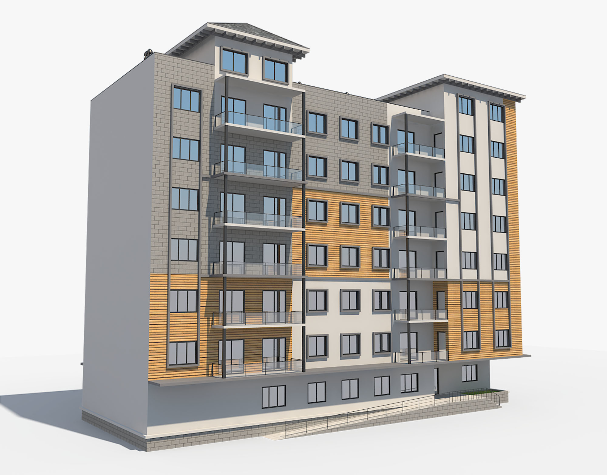 Apartment building 3D - TurboSquid 1300008