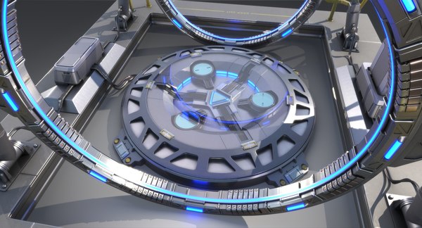 3D sci-fi teleport model - TurboSquid 1300341