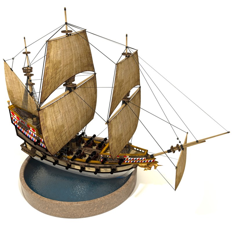 Pirate galleon 3D model - TurboSquid 1300396