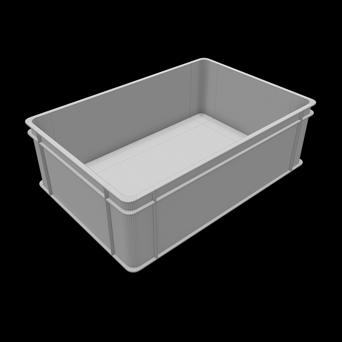 3D plastic stacking box green - TurboSquid 1300581