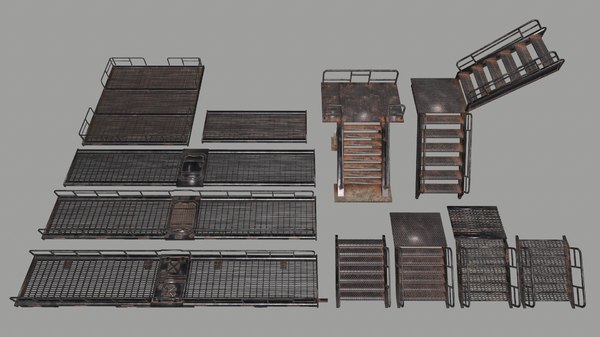 Stair kitbash cnc 3D model - TurboSquid 1470429