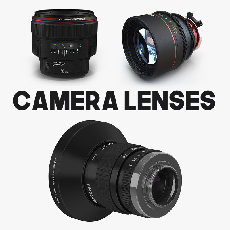3D camera lenses lens - TurboSquid 1300758
