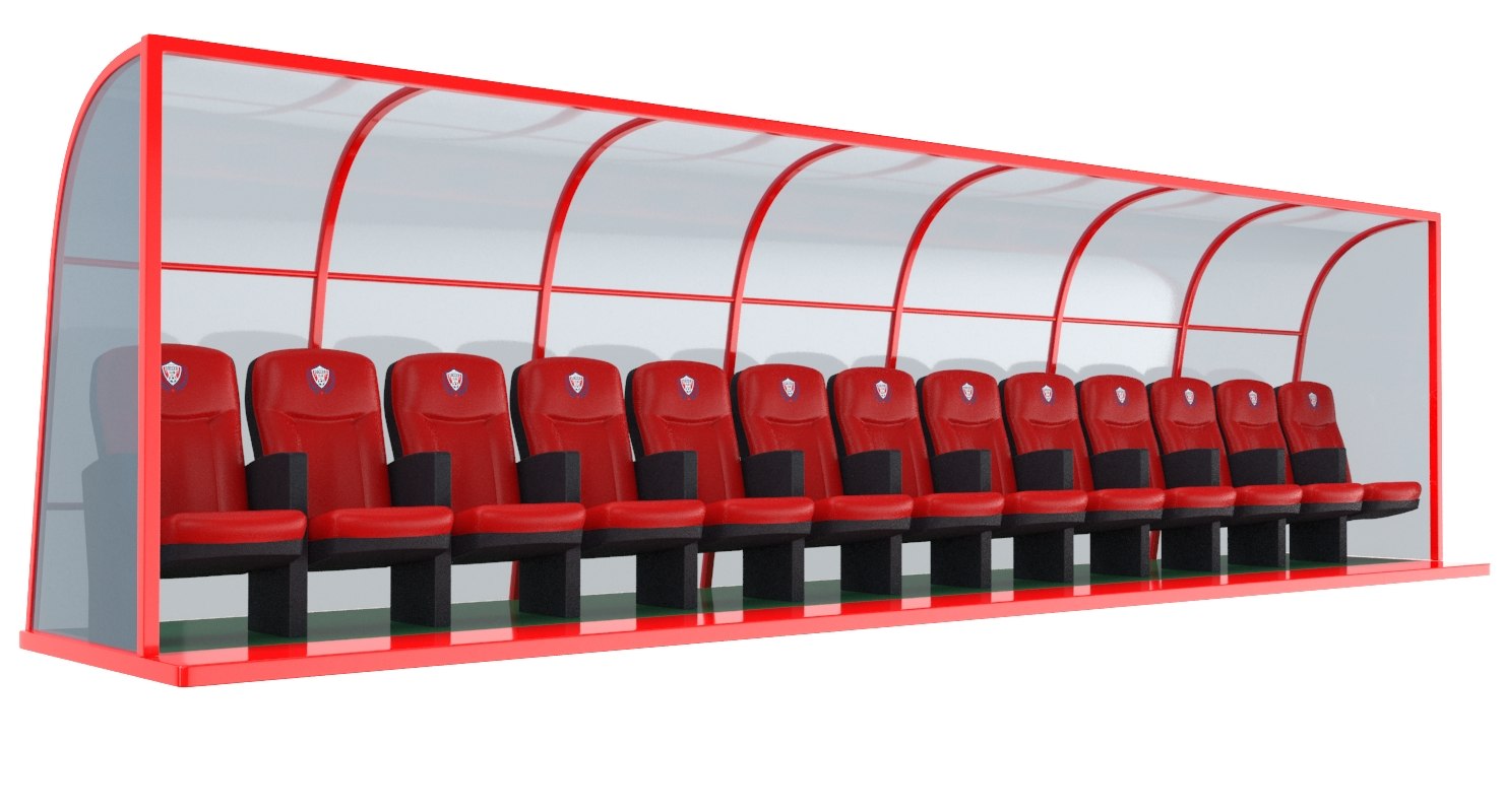 Real soccer bench 3D model - TurboSquid 1300982