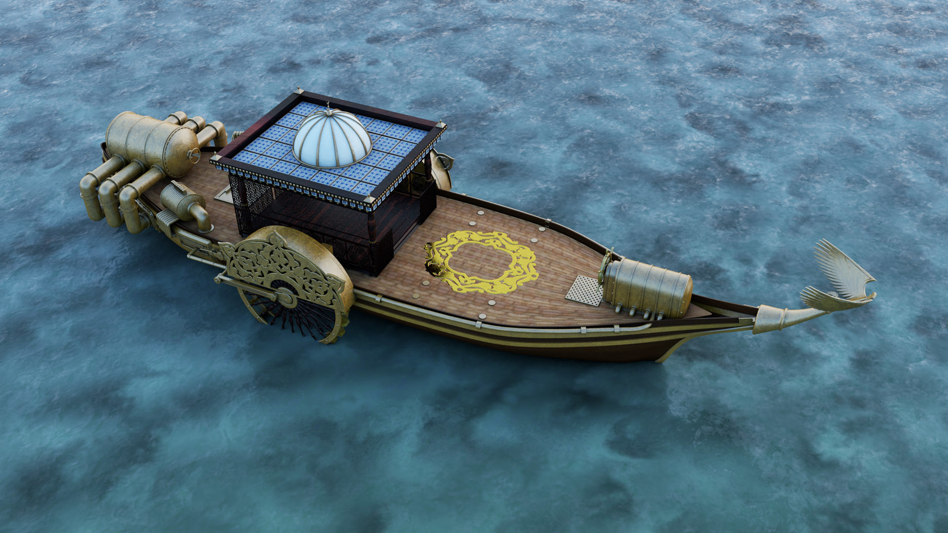 Ottoman boat steampunk model - TurboSquid 1301129