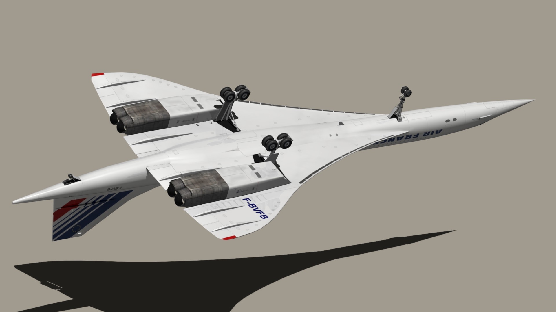 Concorde air france 3D model - TurboSquid 1301153