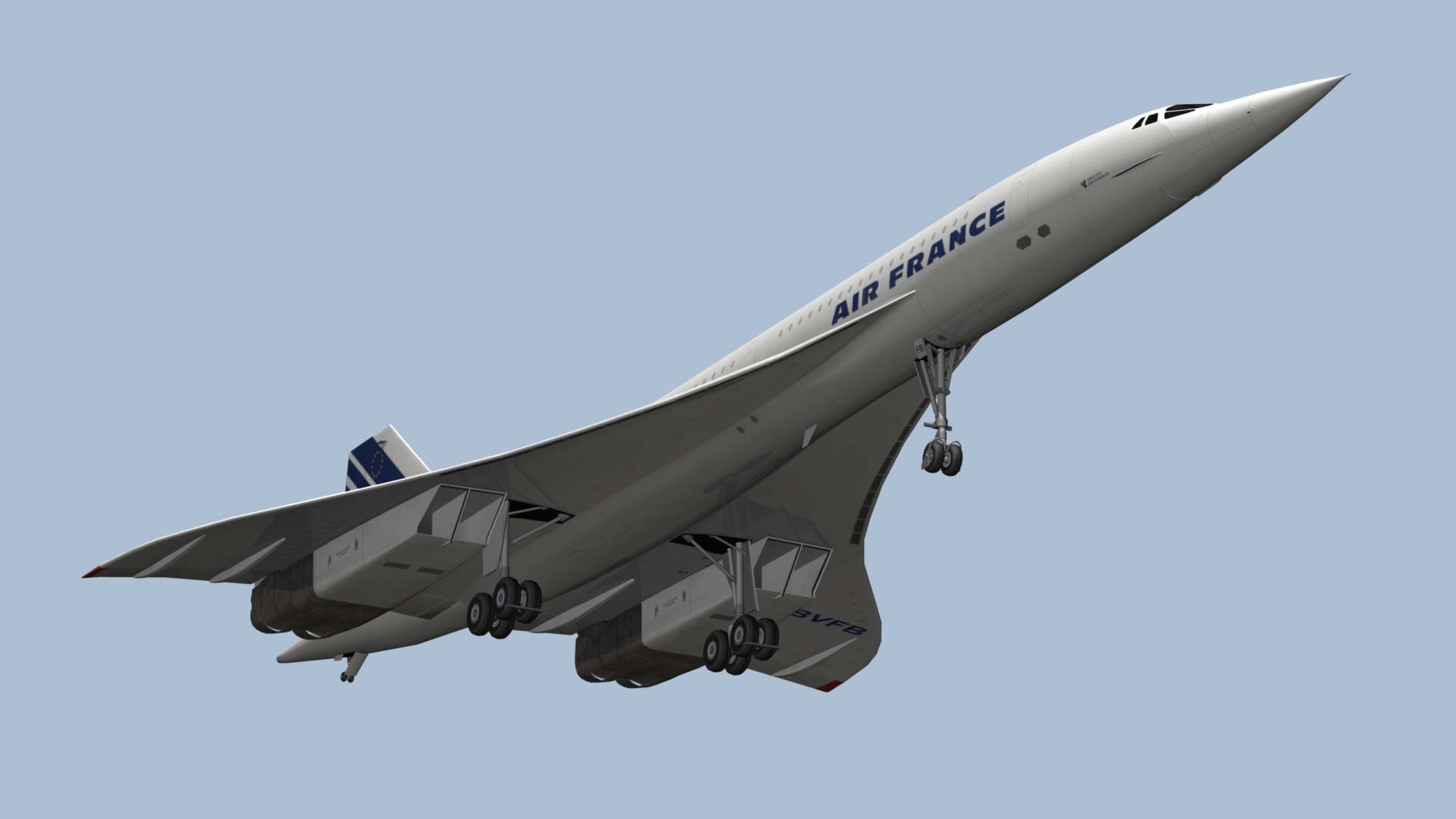 Concorde air france 3D model - TurboSquid 1301153