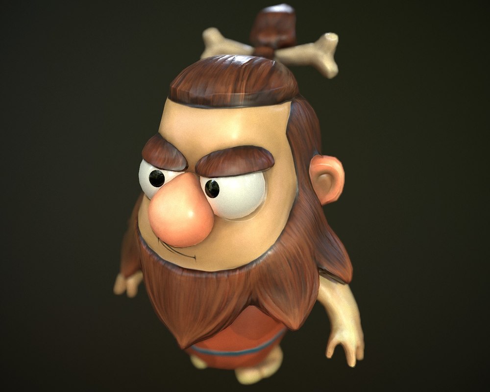 Caveman low-poly ready 3D model - TurboSquid 1301530