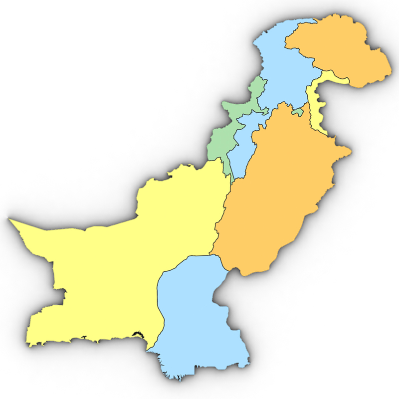 巴基斯坦政治地图3D模型 - TurboSquid 1301723