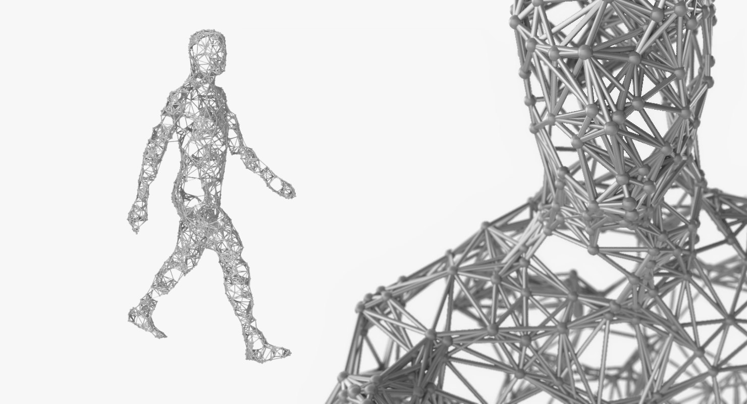 Human pose abstract walking model - TurboSquid 1301884