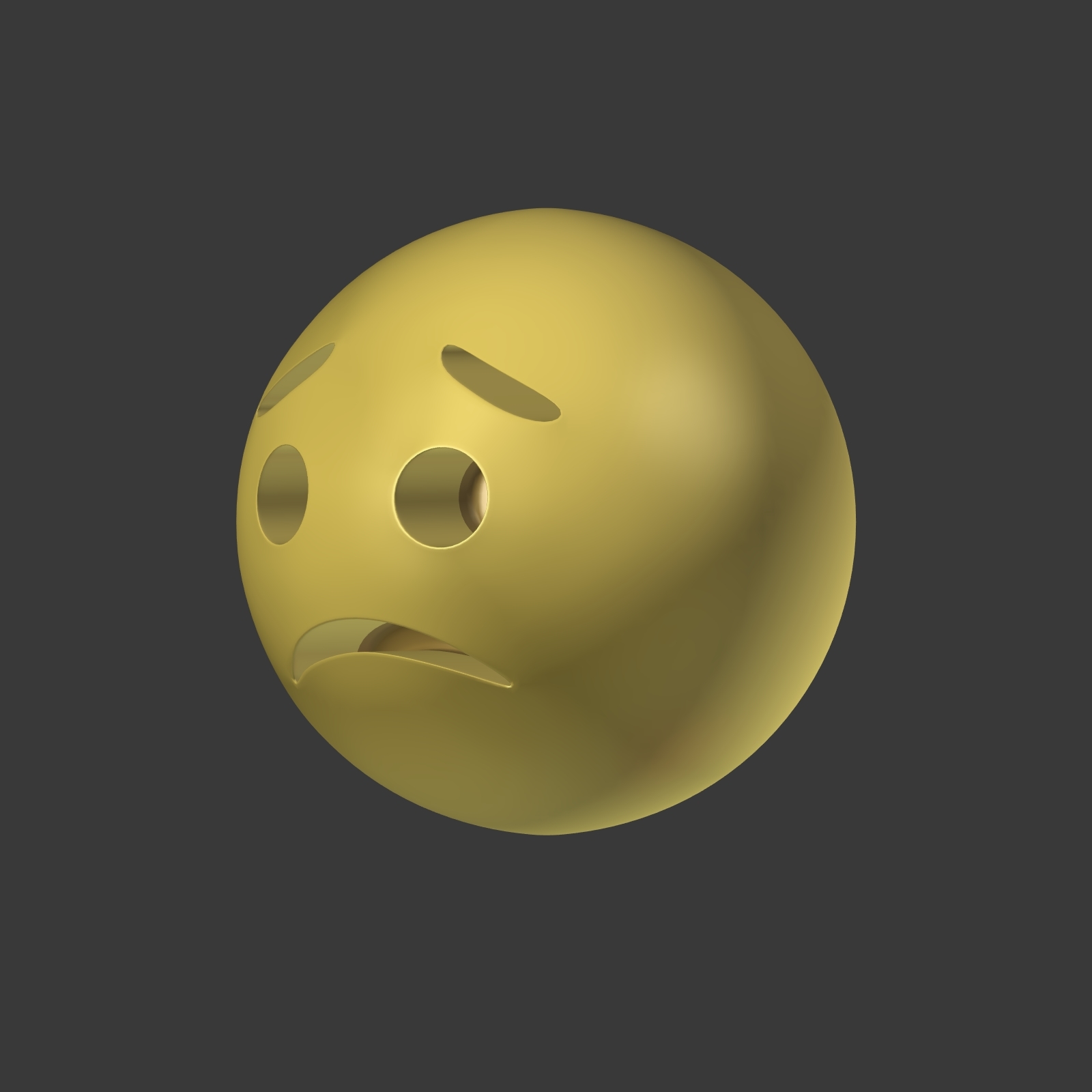 3D sad smiley - TurboSquid 1302174