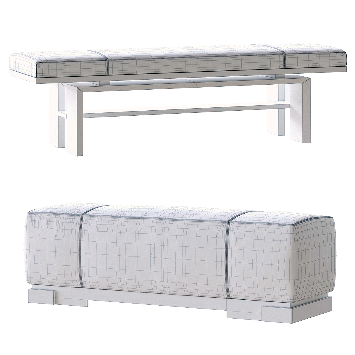 3D bench press star ottoman model - TurboSquid 1302637