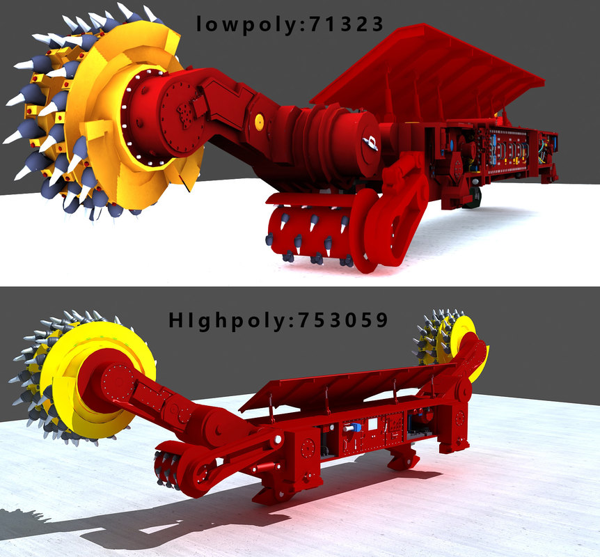 3D coal mining machine model - TurboSquid 1302807
