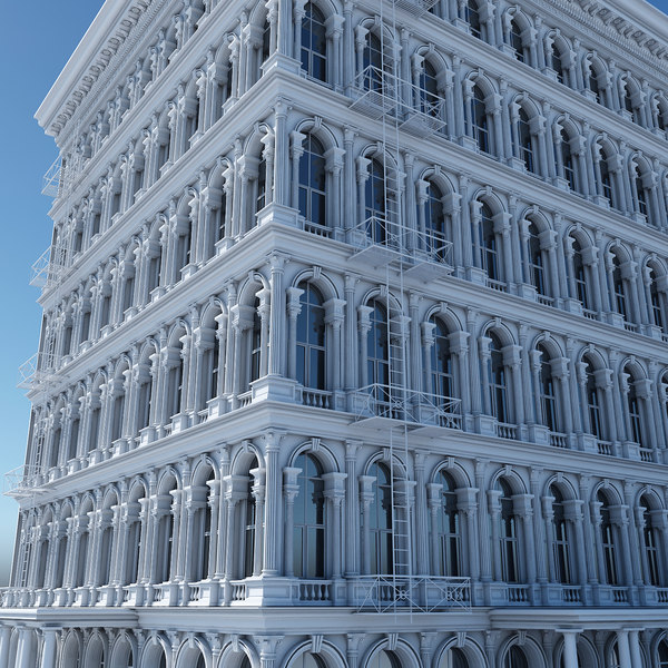 futuristic architectural 3d model