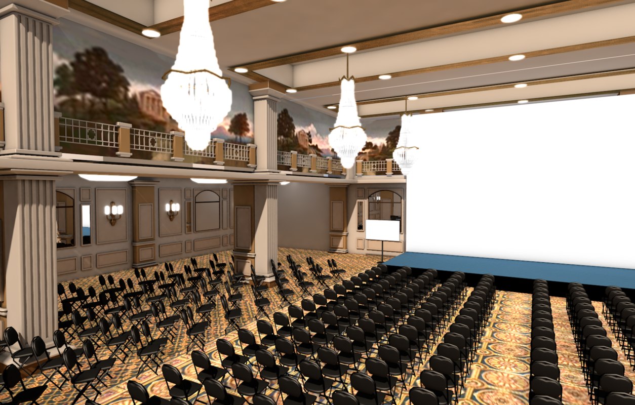 3D ballroom - TurboSquid 1303180
