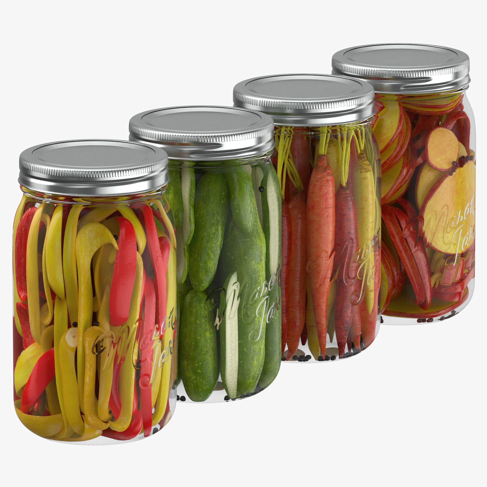 3D pickling jars model - TurboSquid 1303388