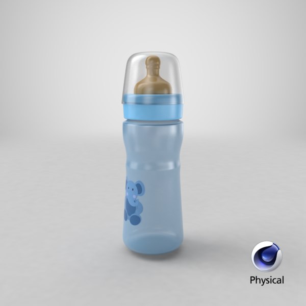 3D baby bottle blue - TurboSquid 1303535
