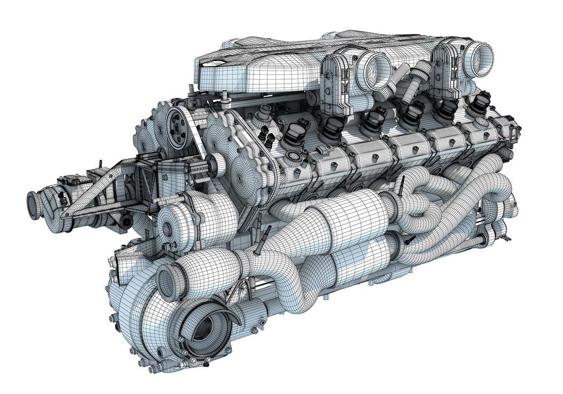 3D model v12 engine - TurboSquid 1303687