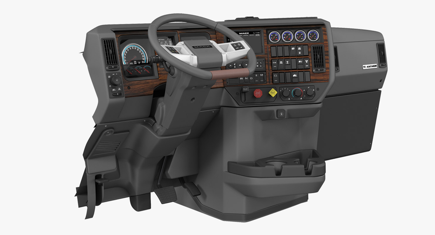 Mack truck dashboard 3D model - TurboSquid 1303777