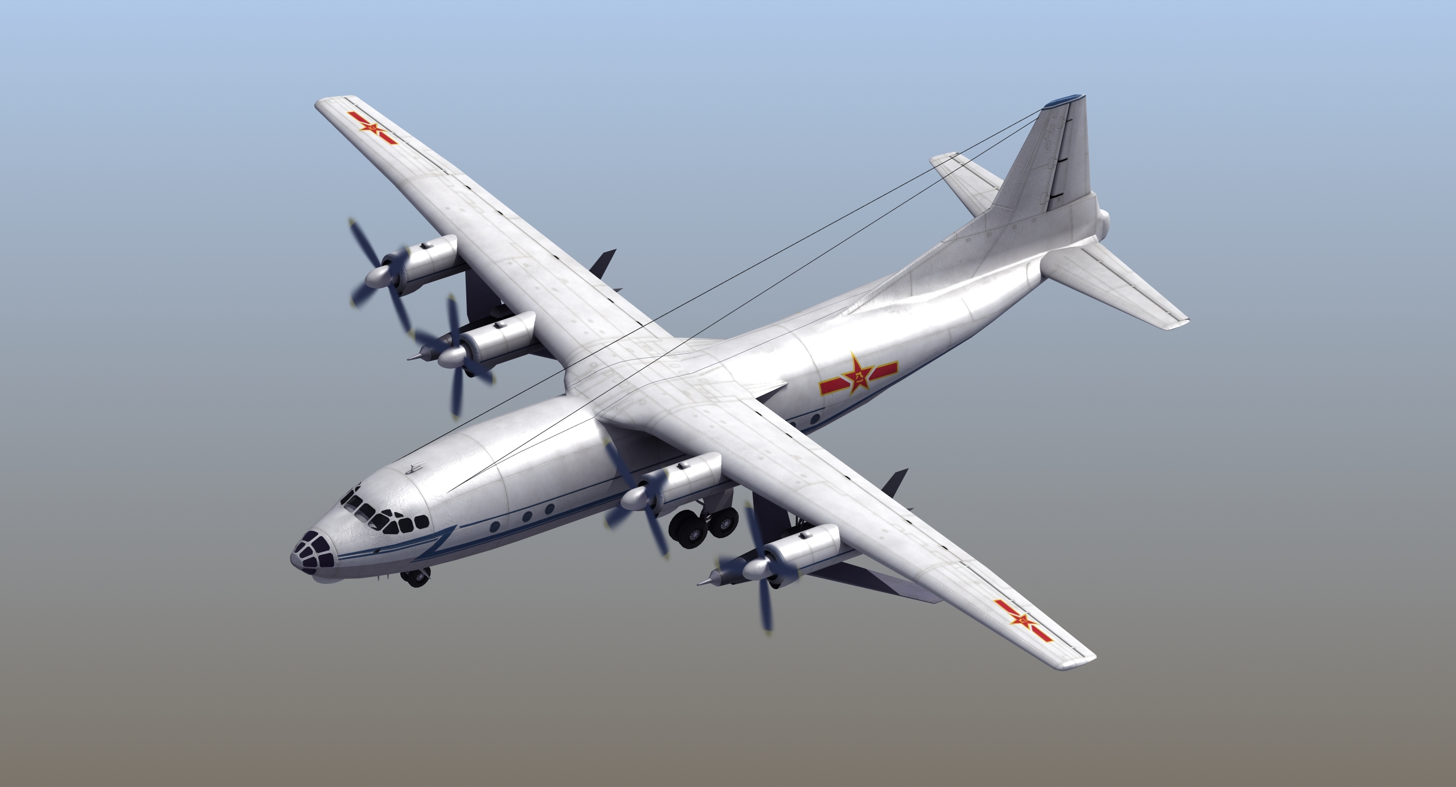 3D chinese support aircraft model - TurboSquid 1303799