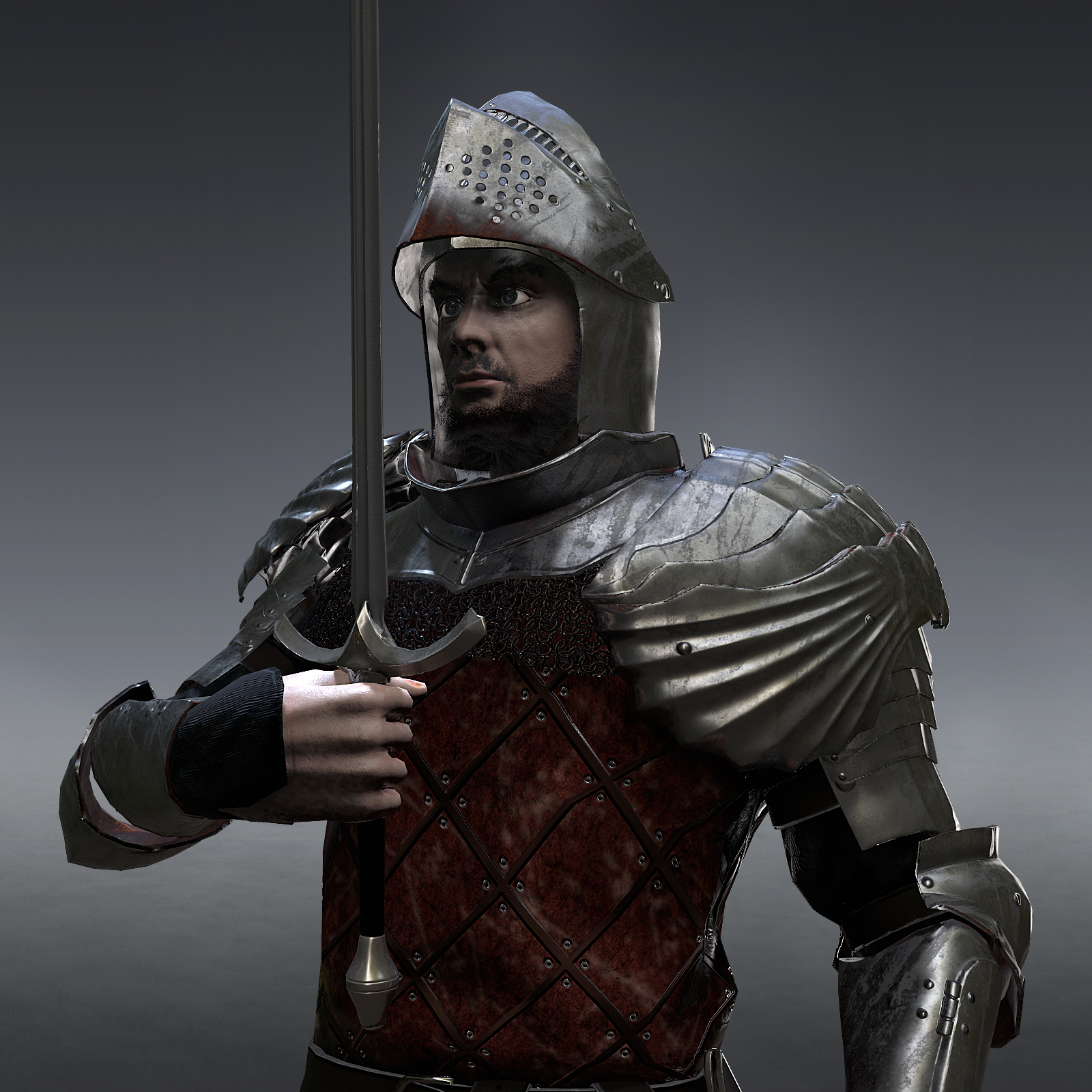 Medieval knight rigged 3D model - TurboSquid 1303821