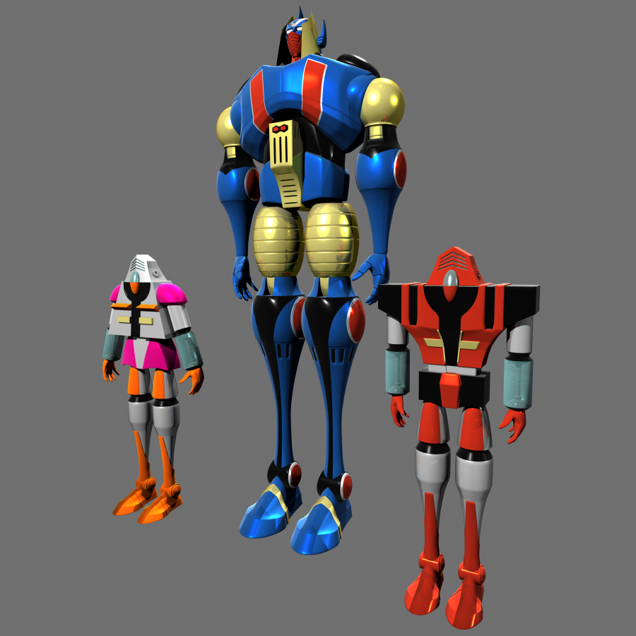 3D gakeen robot mighty model - TurboSquid 1304030
