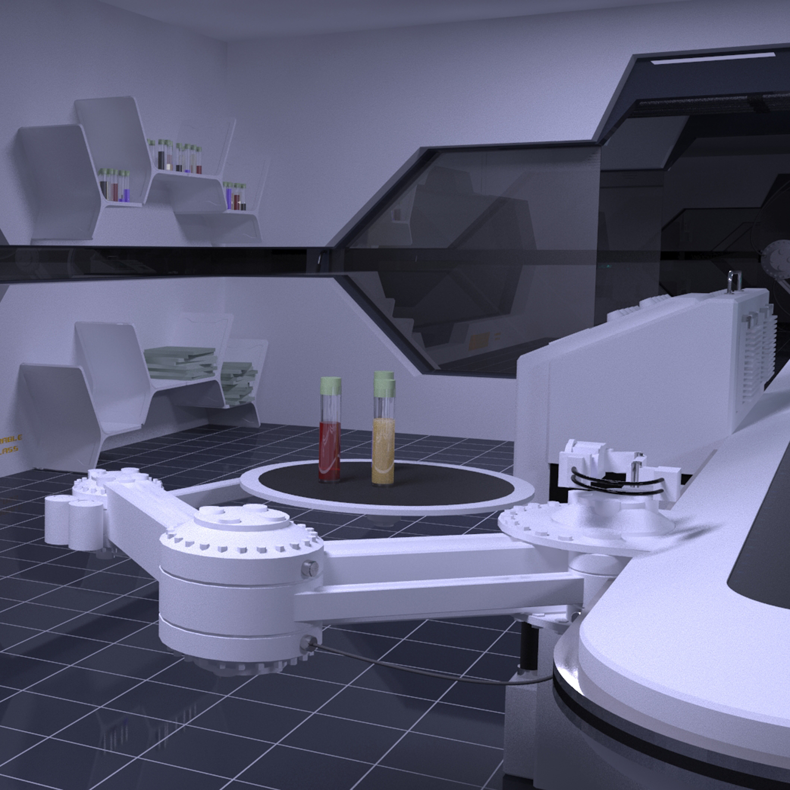 3D laboratory rooms corridor - TurboSquid 1304458