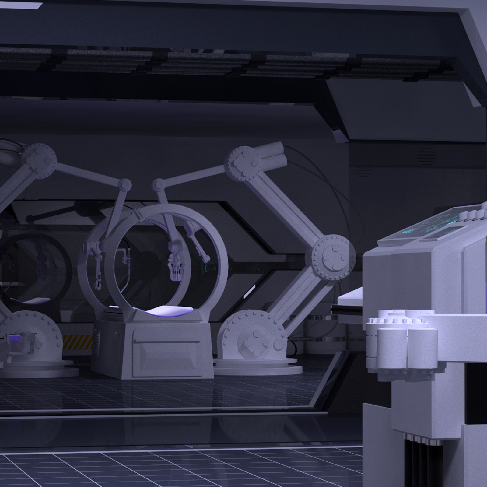 3D laboratory rooms corridor - TurboSquid 1304458