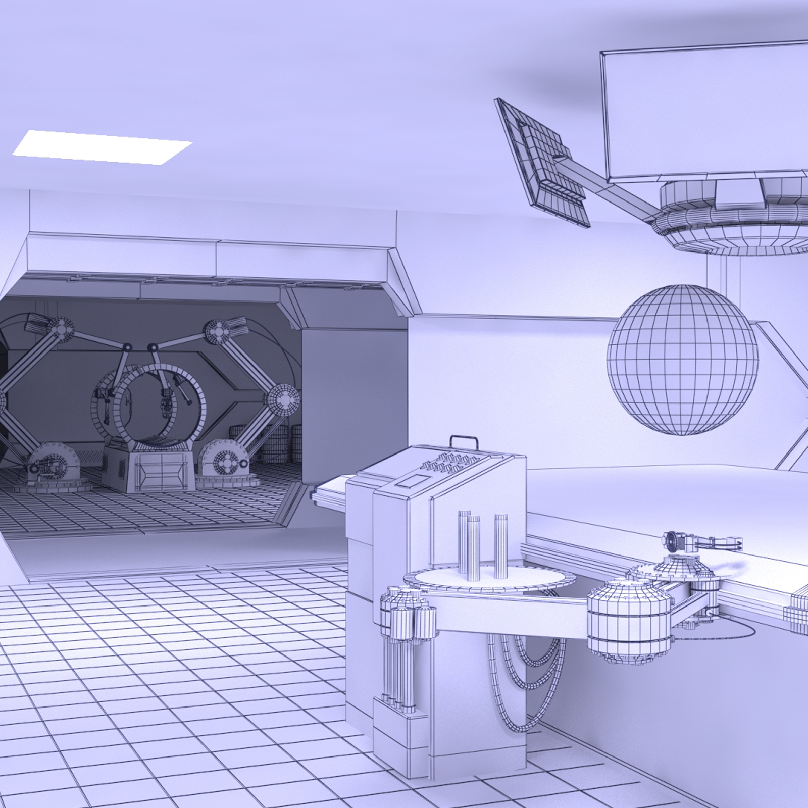 3D laboratory rooms corridor - TurboSquid 1304458