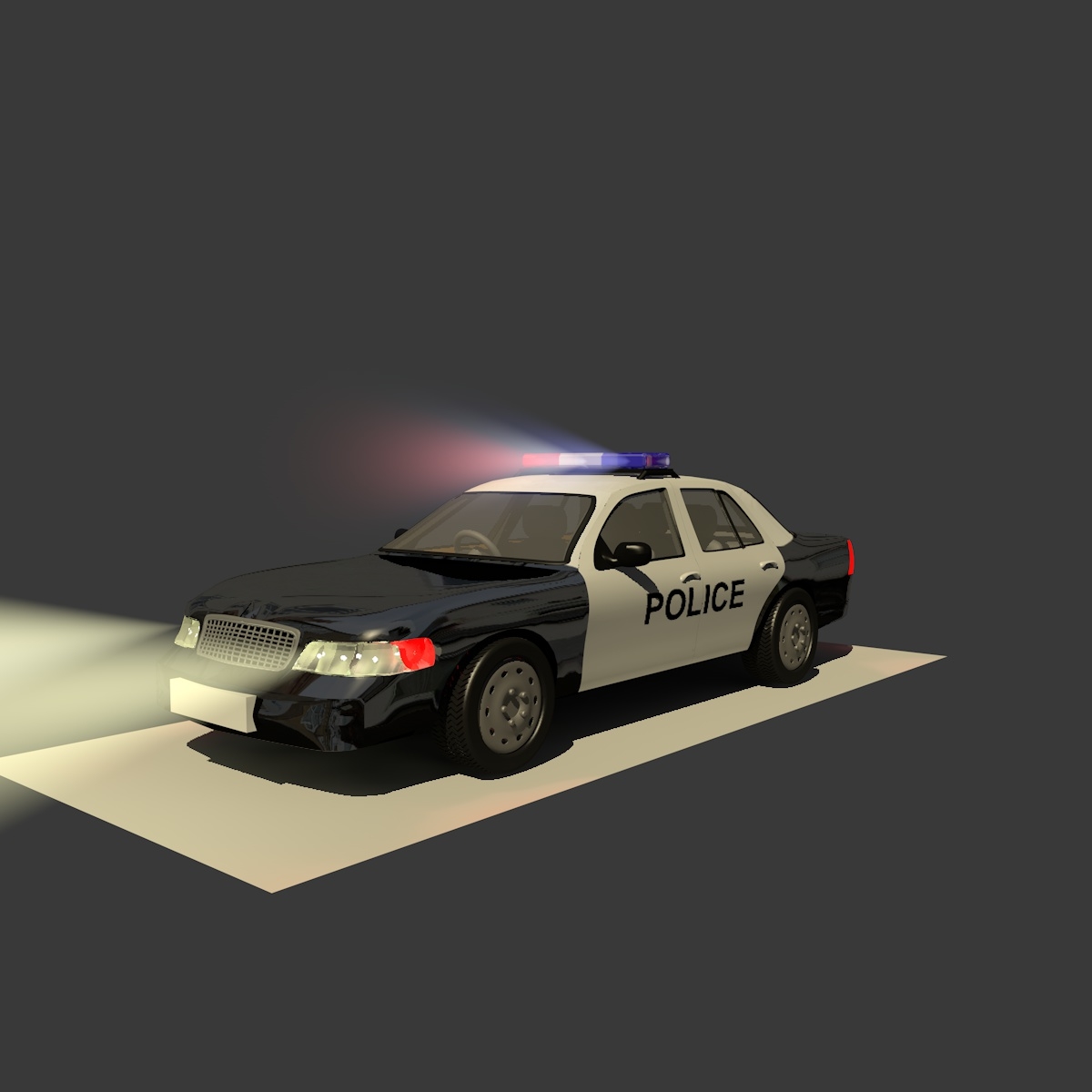 Generic sedan police car 3D model - TurboSquid 1304460