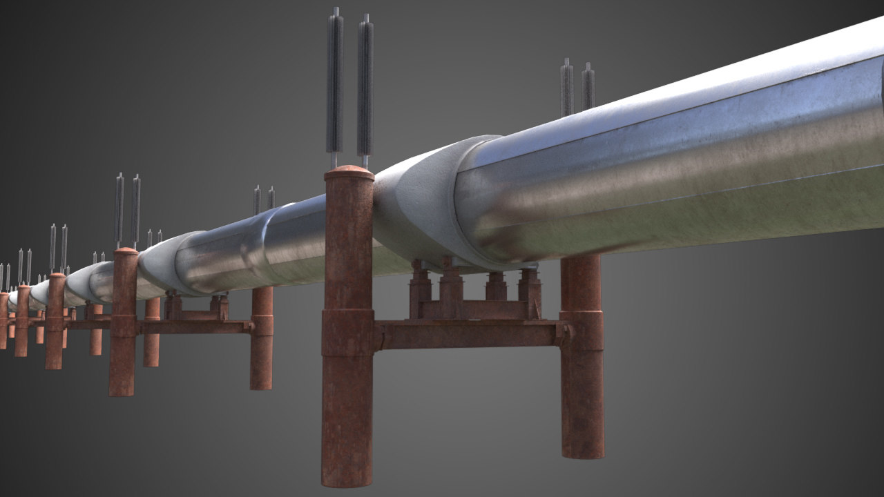 3D oil pipe line model - TurboSquid 1304461