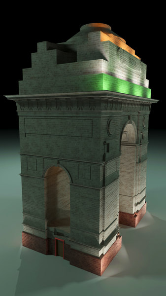 India gate 3D model - TurboSquid 1304535