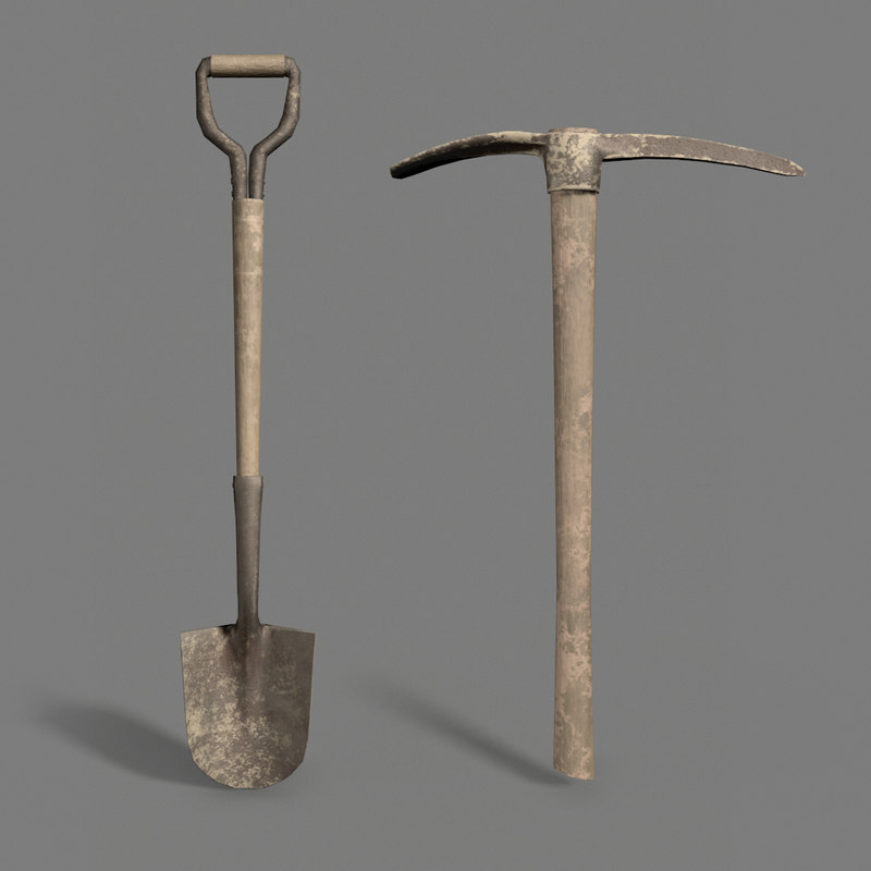 3D pickaxe shovel pack - TurboSquid 1304612