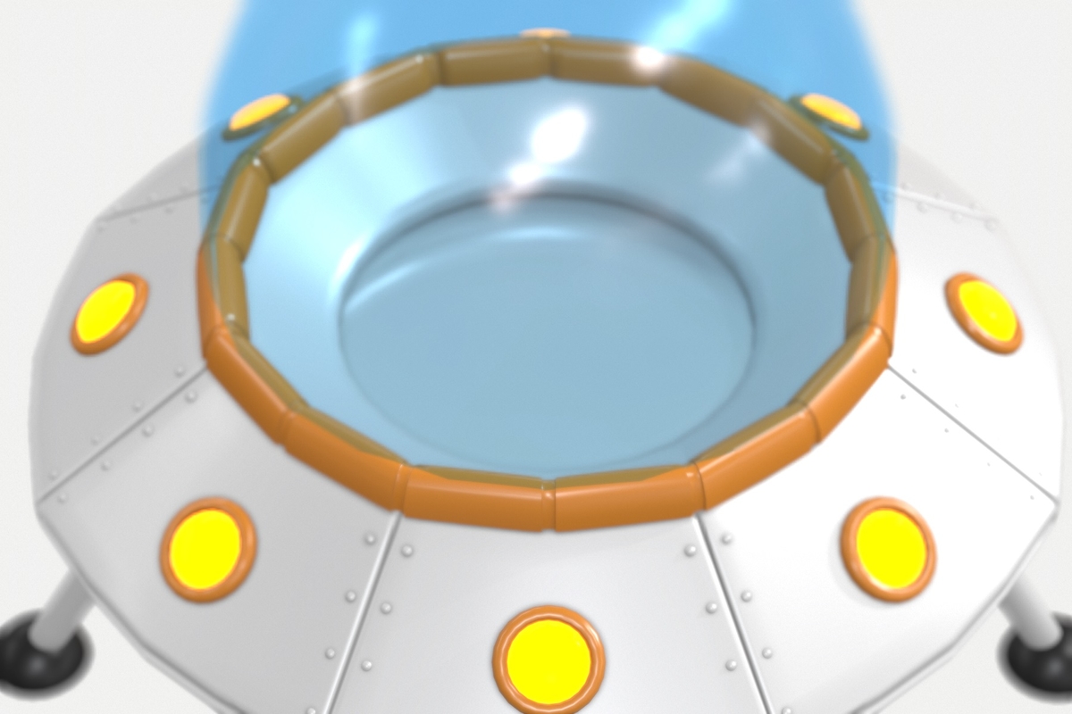 3D cartoon ufo v2 model - TurboSquid 1304627