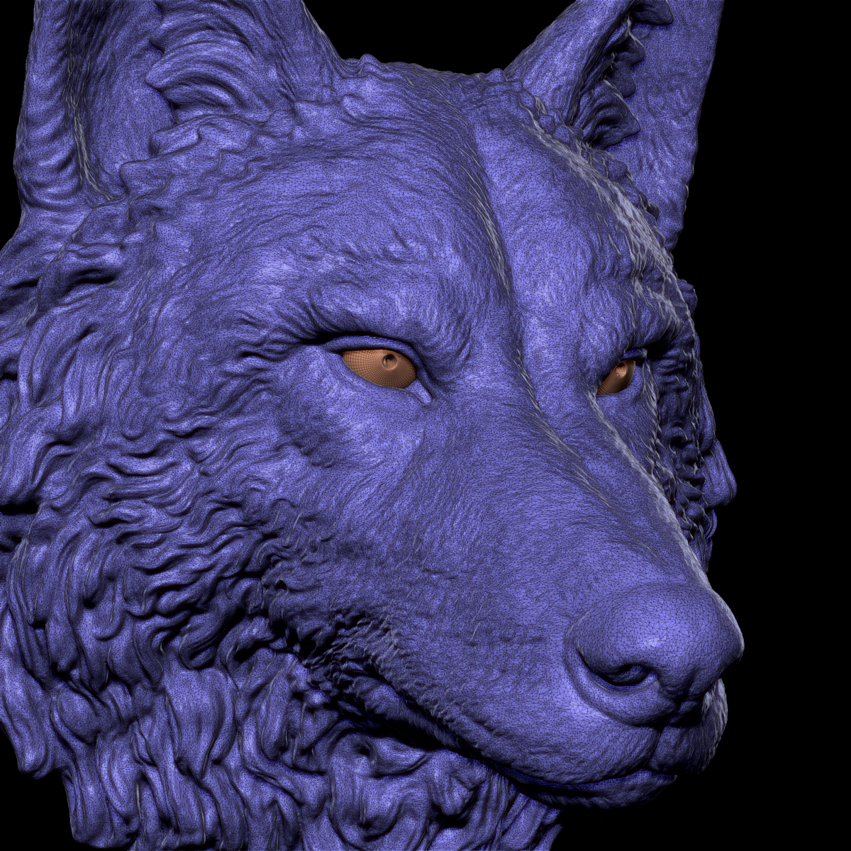 狼头雕塑3D模型 - TurboSquid 1304711