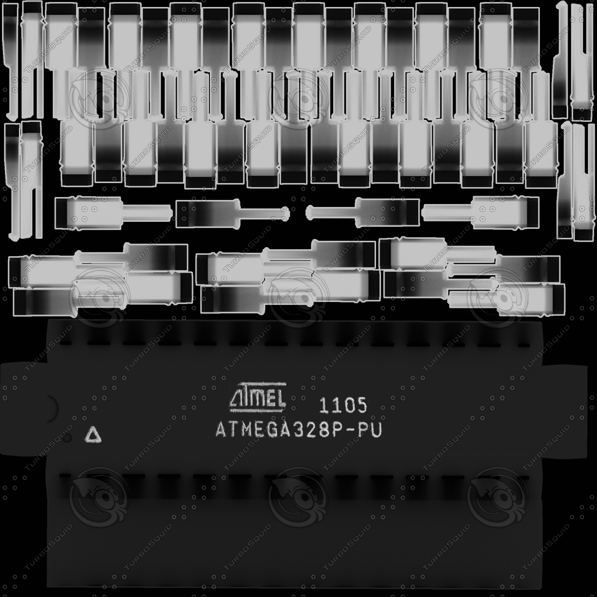 Atmel atmega328 3D model - TurboSquid 1304712