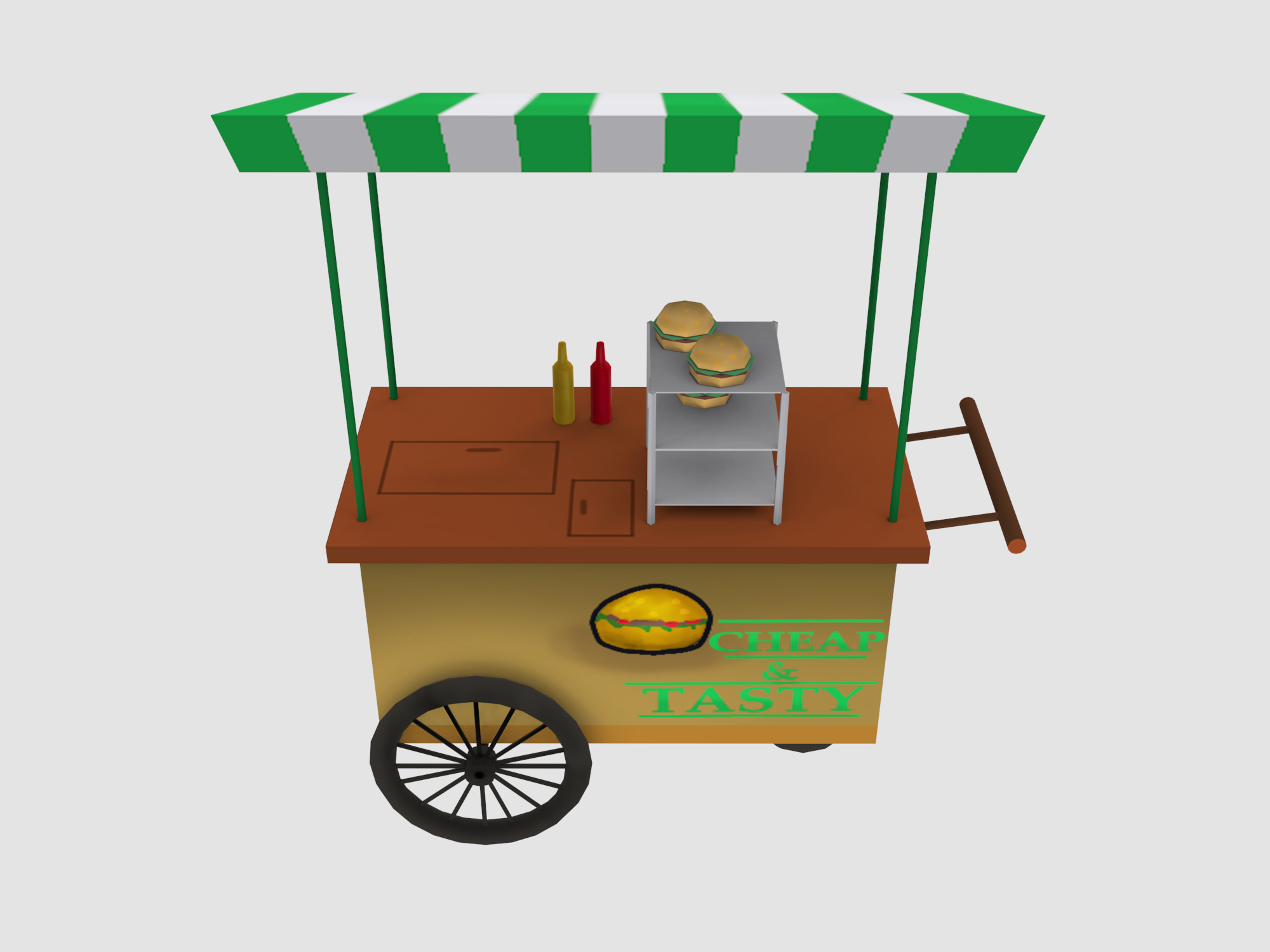 3D food carts cartoon model - TurboSquid 1304832