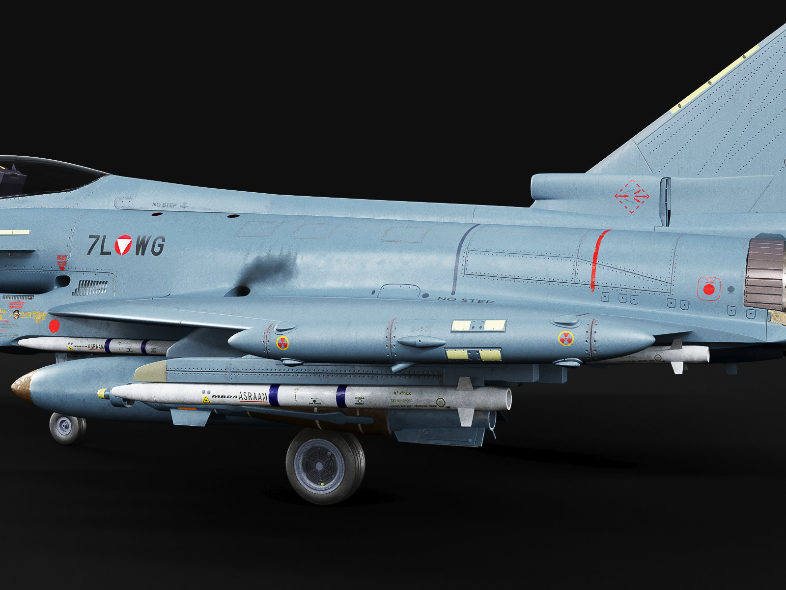 Eurofighter typhoon fighter rigged 3D model - TurboSquid 1305234